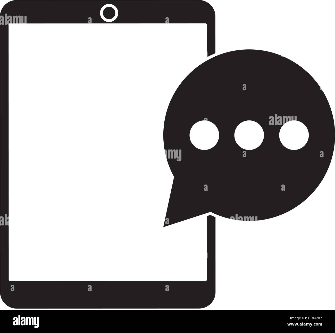 mobile device bubble speech dialog pictogram Stock Vector Image & Art ...