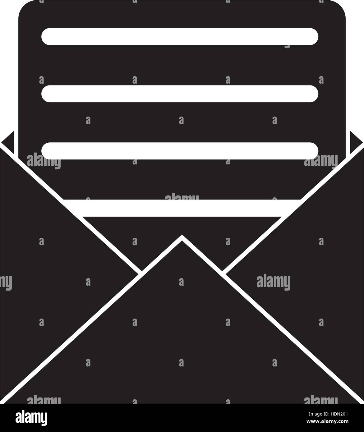 envelope paper letter email pictogram Stock Vector Image & Art - Alamy