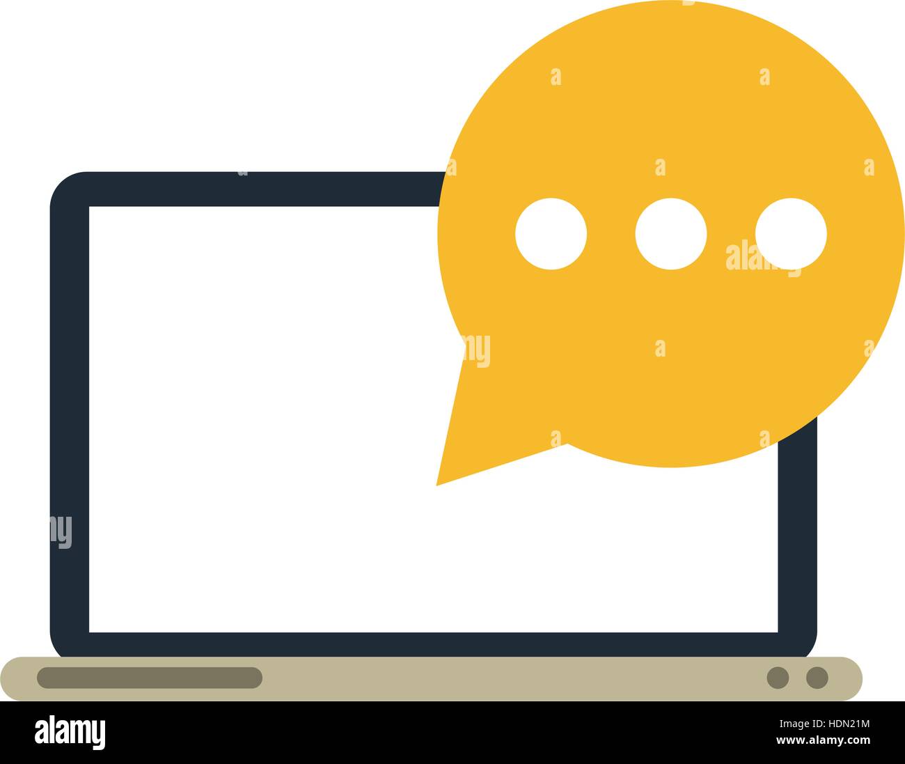 technology laptop mail bubble speech Stock Vector Image & Art - Alamy