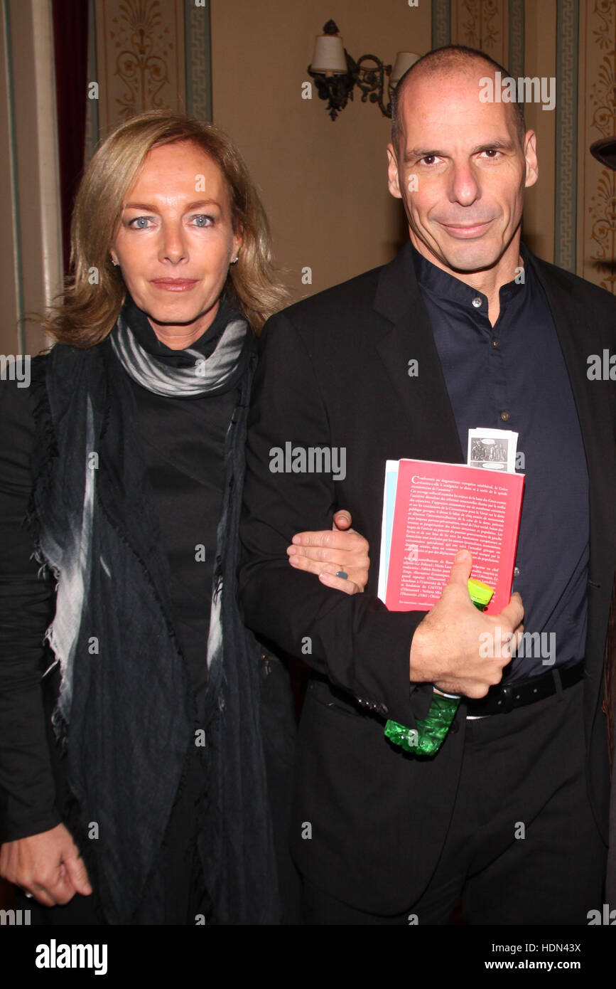 YANIS VAROUFAKIS with his wife DANAE STRATOU. 12th Dec, 2016. Former ...