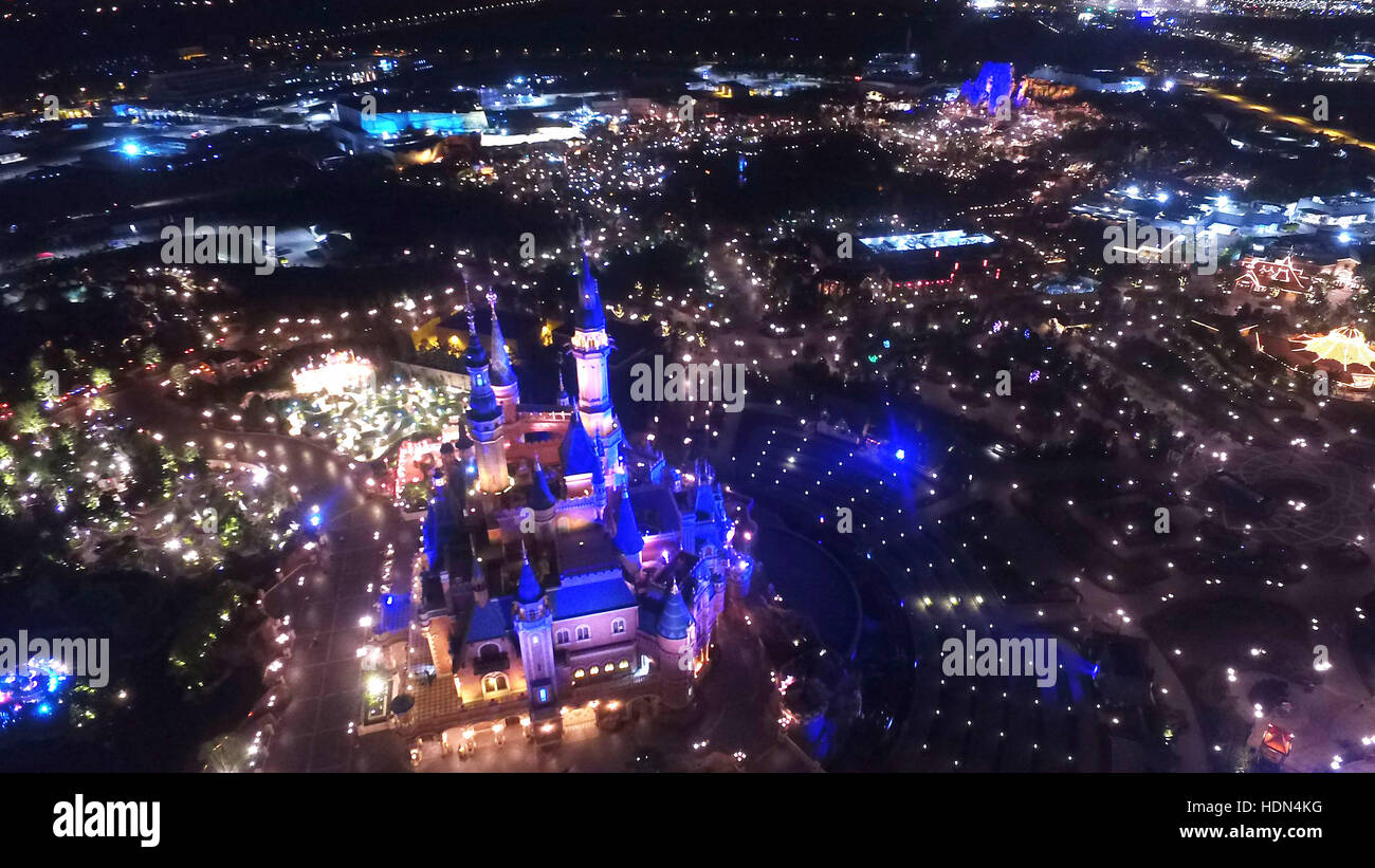 Beijing, Asia's biggest Disneyland. 16th June, 2016. Aerial photo taken ...
