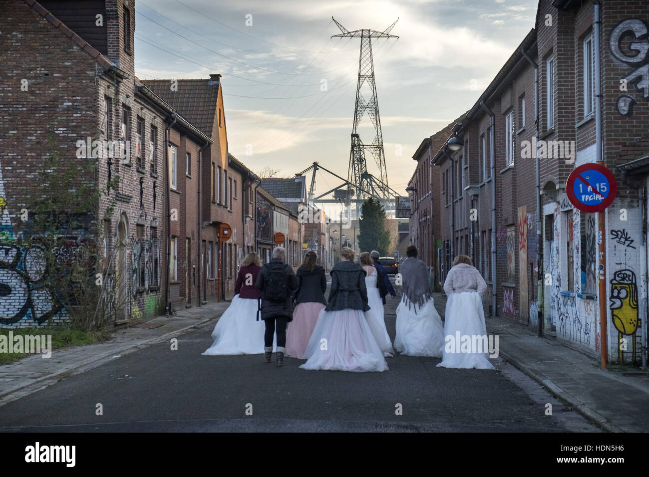 Doel, Belgium. 9th Dec, 2016. Belgium, Doel. The cooling towers of the ...