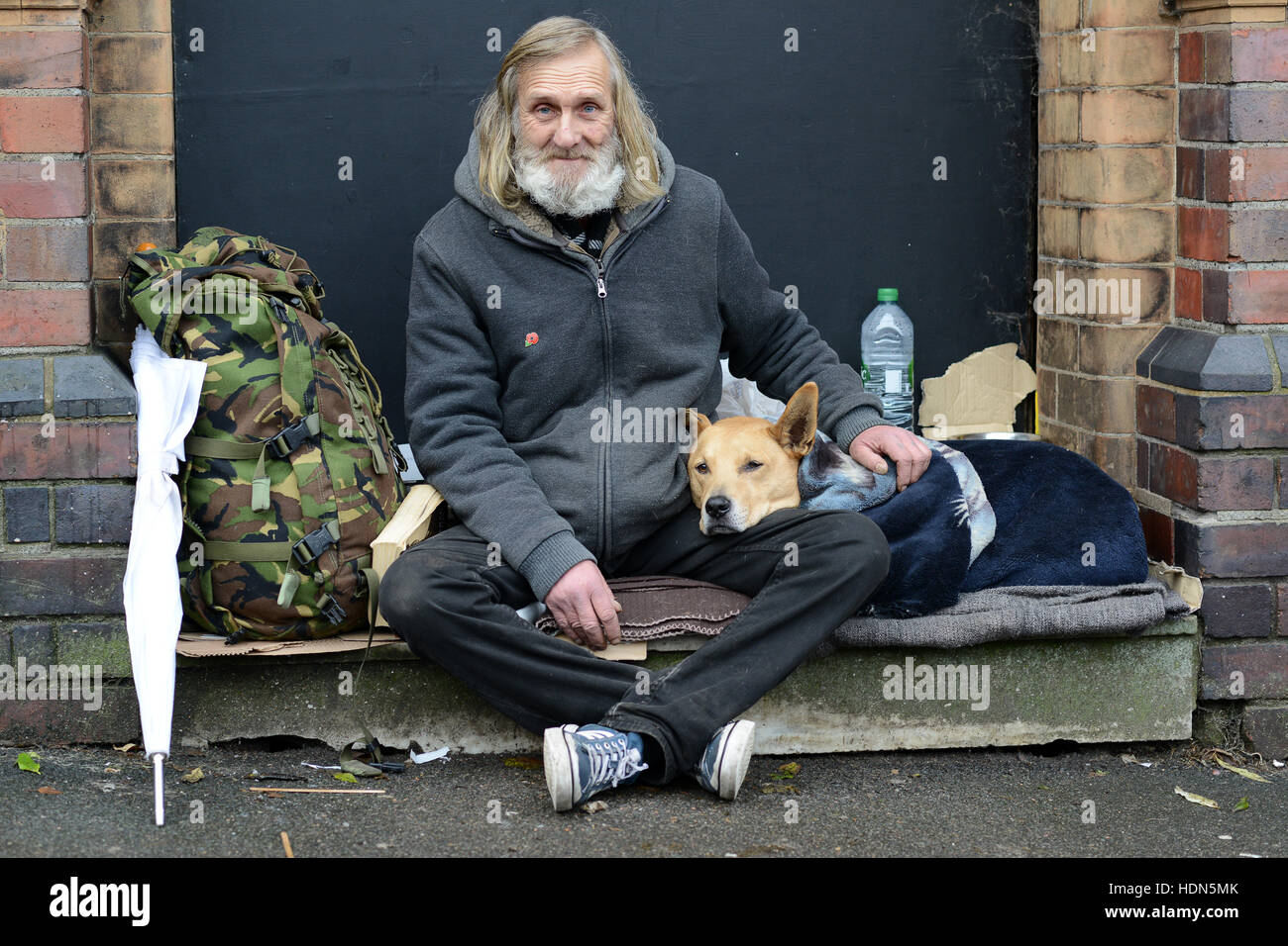 Homeless Man With A Dog High Resolution Stock Photography and Images ...