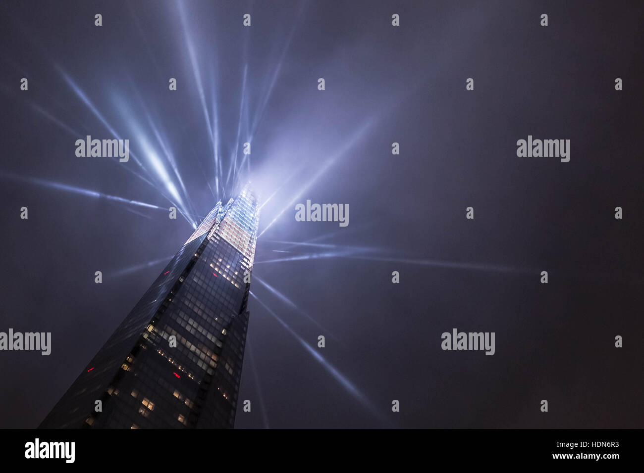 London, UK. 13th December, 2016. The Shard Christmas Lights. The ...