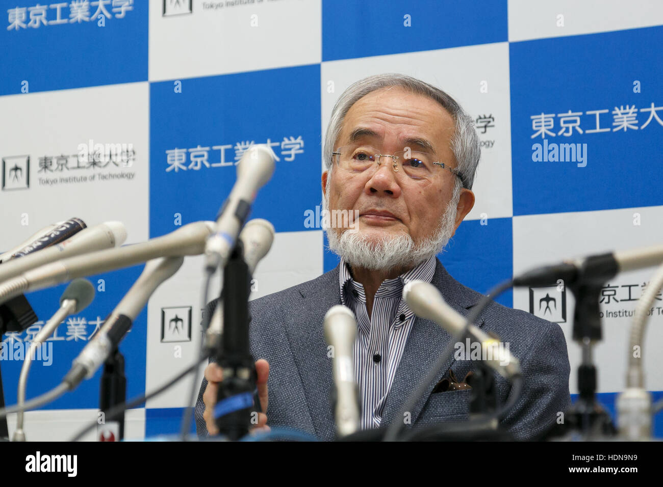 Tokyo, Japan. 14th Dec, 2016. Professor Yoshinori Ohsumi winner of the ...