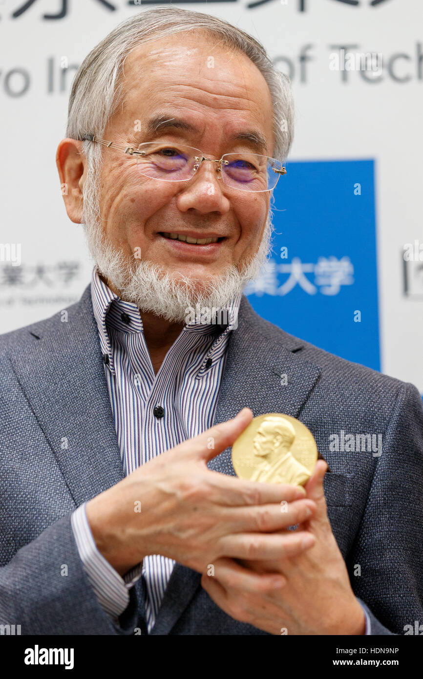 Tokyo, Japan. 14th Dec, 2016. Professor Yoshinori Ohsumi winner of the ...