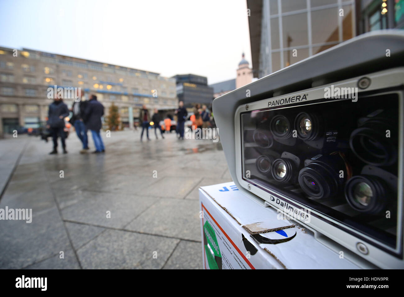 Cologne, Germany. 14th Dec, 2016. A new surveillance camera can be seen ...