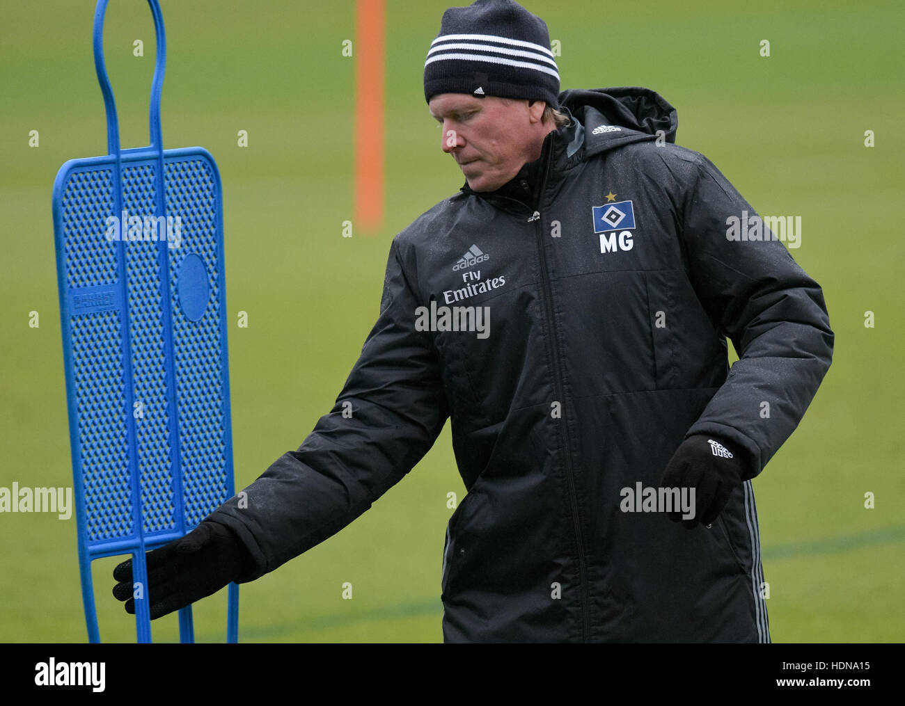 Hamburg's coach Markus Gisdol, photographed at the training grounds of ...