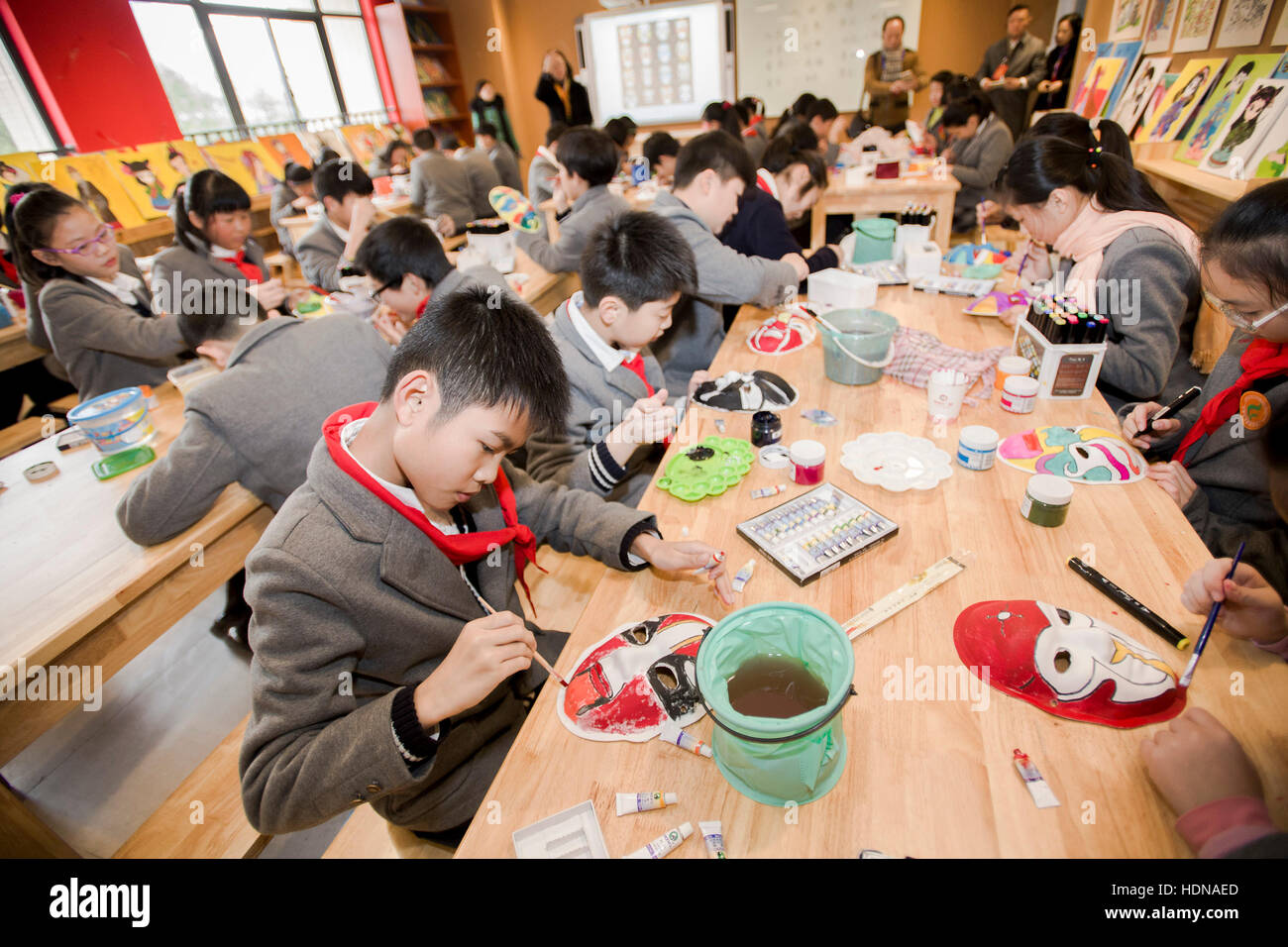 Wuhan, China's Hubei Province. 14th Dec, 2016. Students of Changchunjie ...