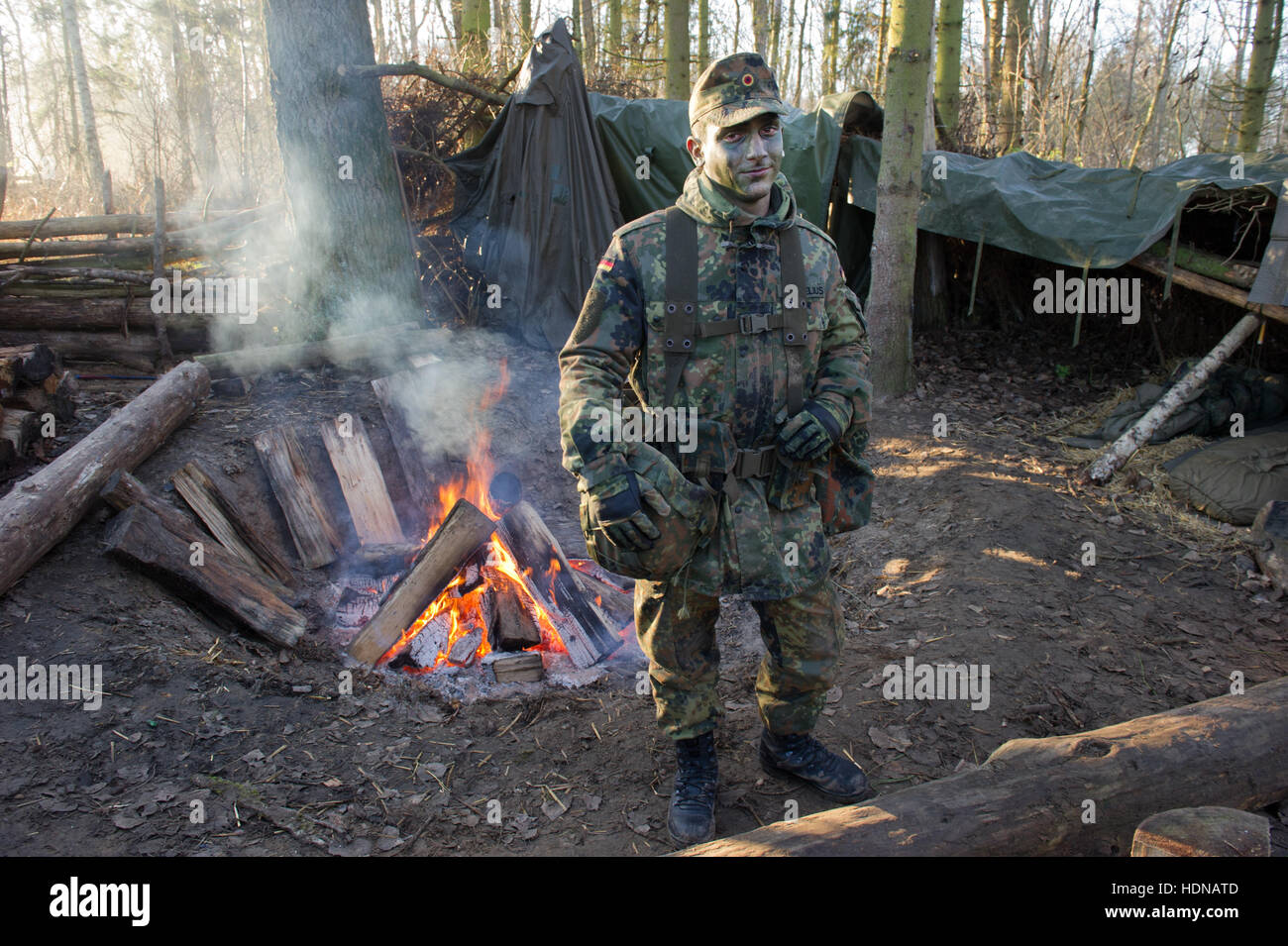 The soldier Jerome Demelius is completing his basic training on the ...