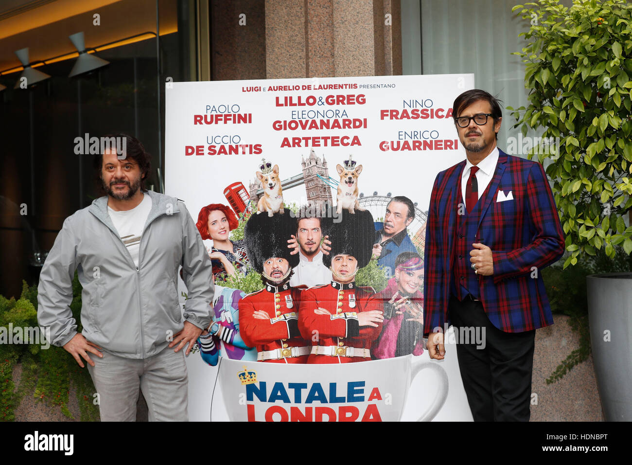 Rome, Italy. 14th December, 2016. Italian comic duo Lillo and Greg ...