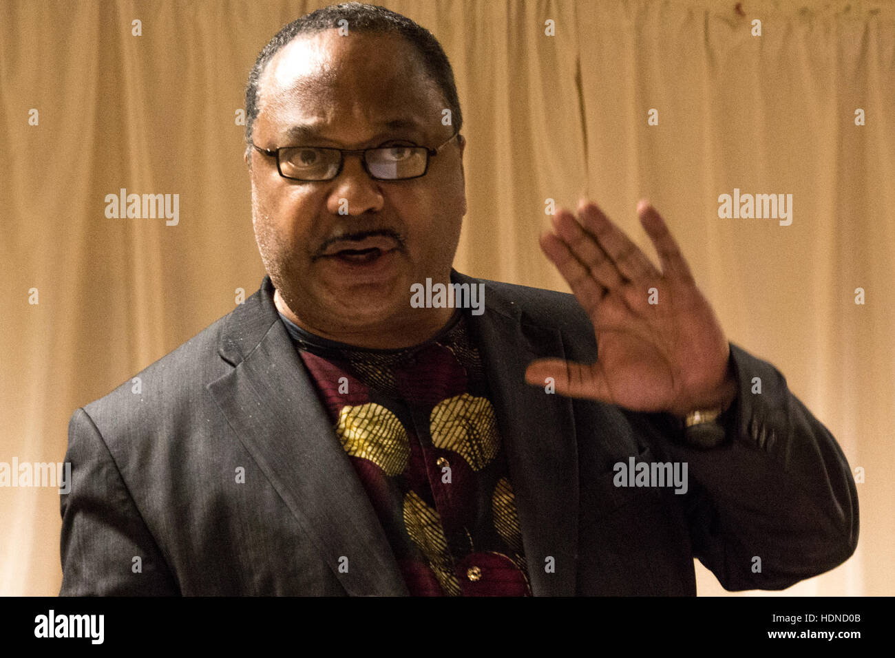 London, UK. 14th December, 2016. Marc Wadsworth co chair of Momentum ...