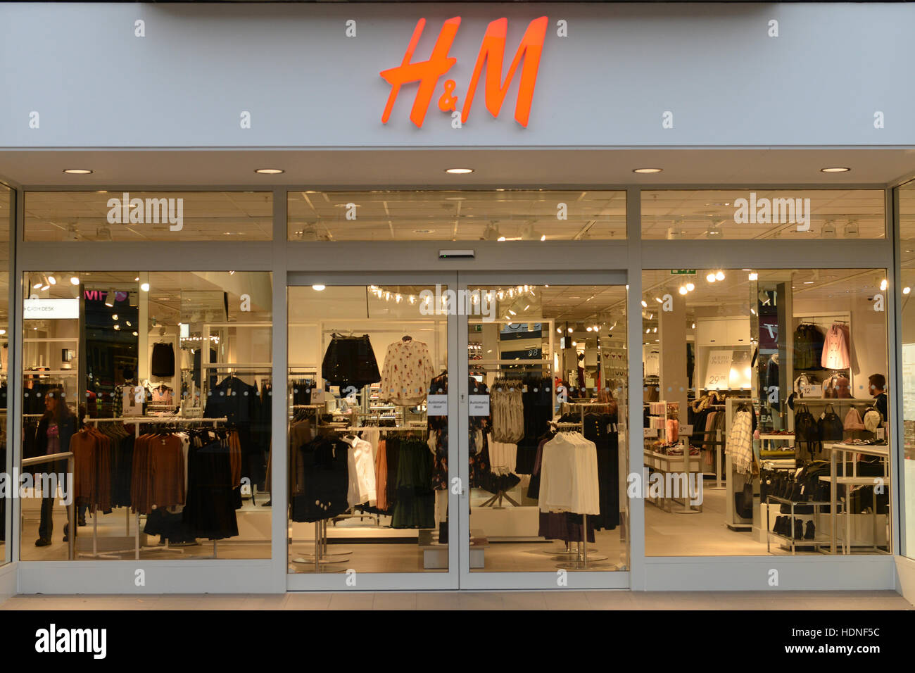 H&M store front in Bromley, south London. Where: London, United Kingdom ...