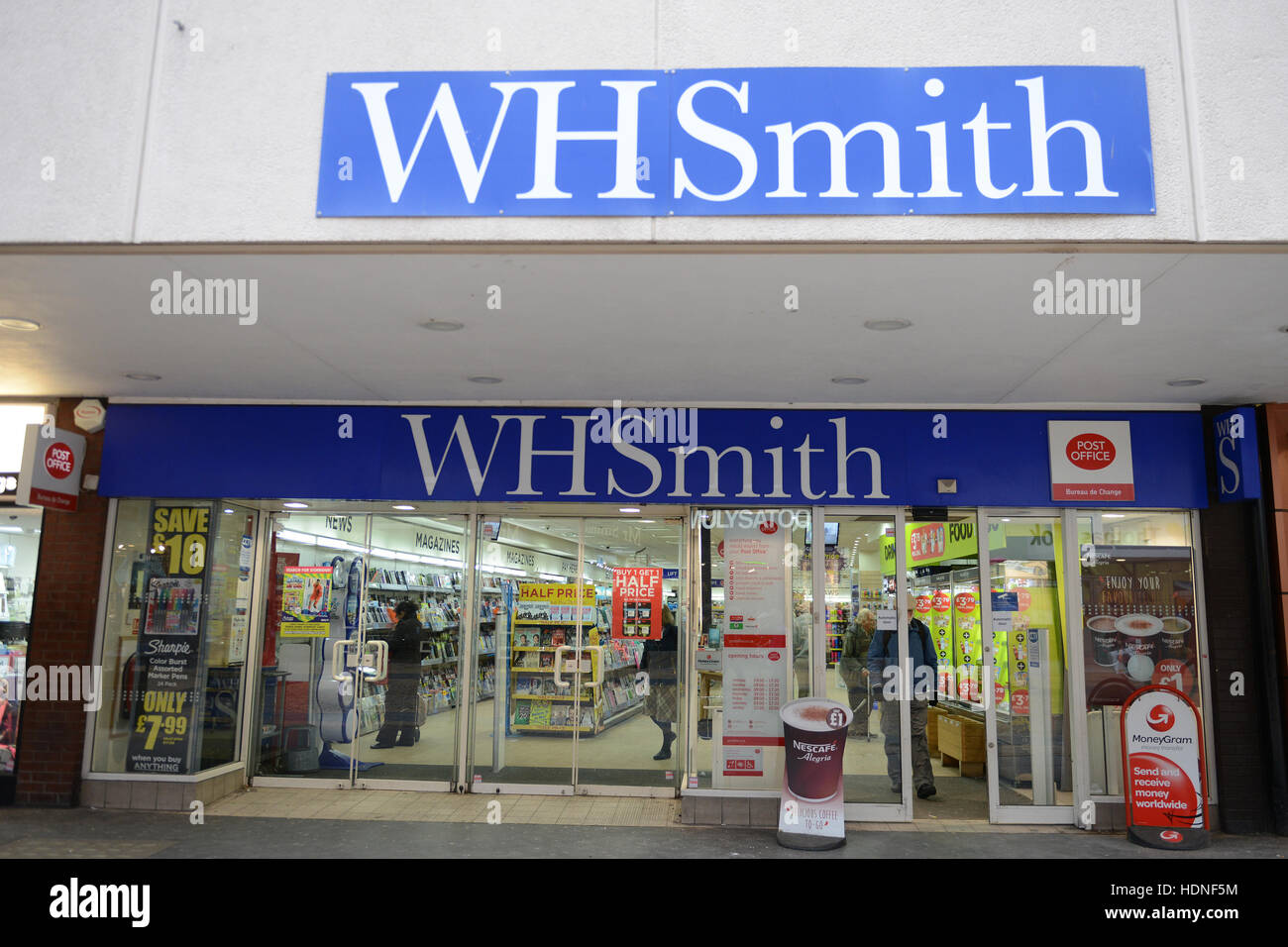 WH Smith store front in Bromley, south London. Where: London, United ...