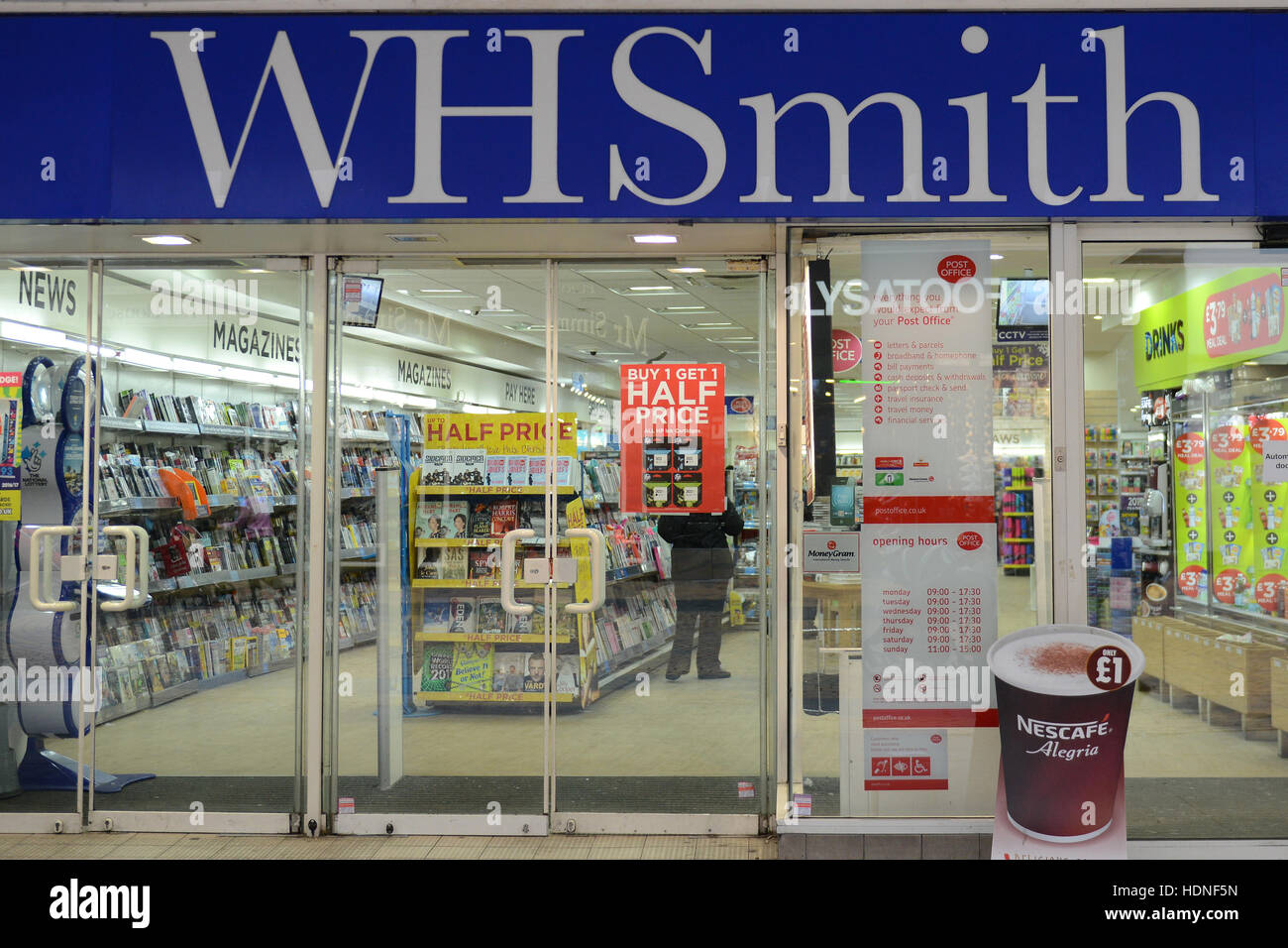 WH Smith store front in Bromley, south London. Where: London, United ...