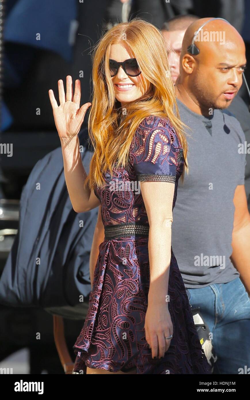 Isla Fisher seen arriving at the ABC studios for 'Jimmy Kimmel Live ...