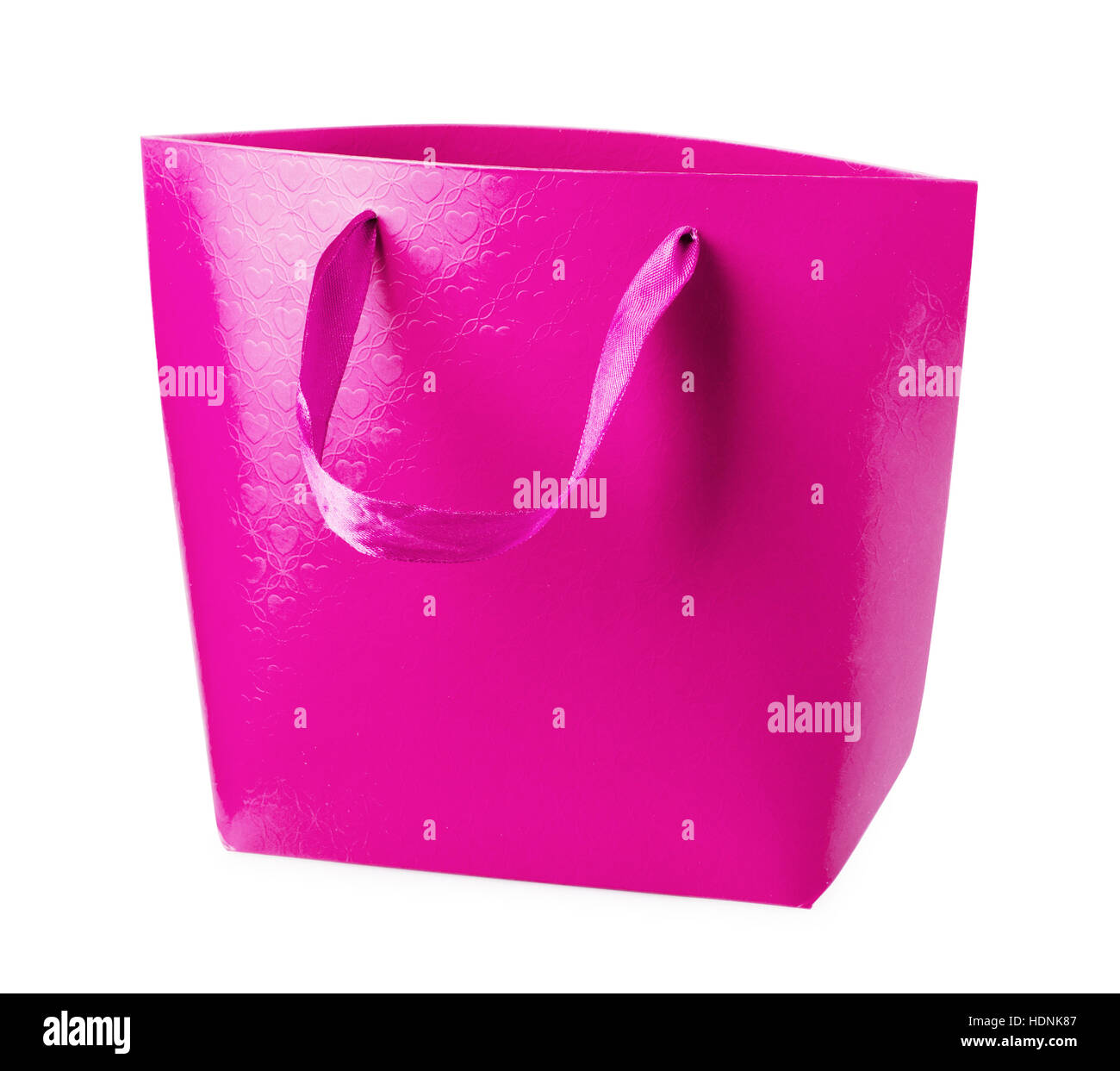 Pink shopping bag isolated on a white background Stock Photo - Alamy