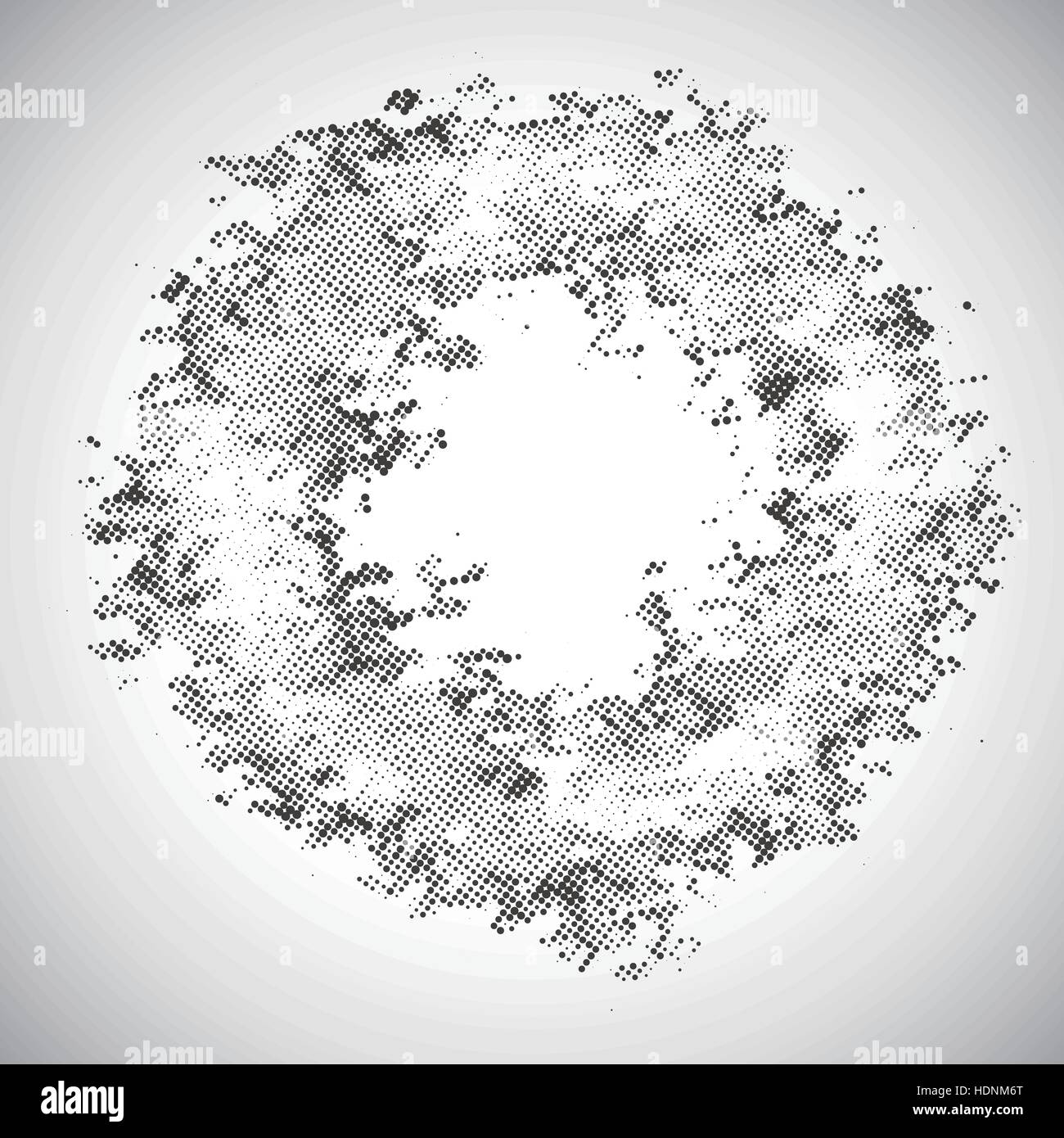 dizzy dotted monochrome background in round shape Stock Vector Image ...