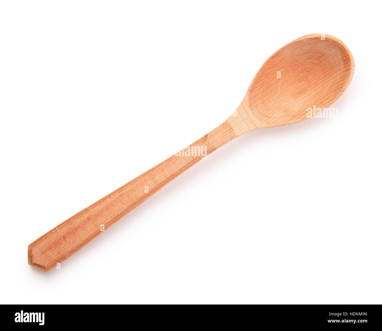 Top view of wooden spoon isolated over white background Stock Photo - Alamy