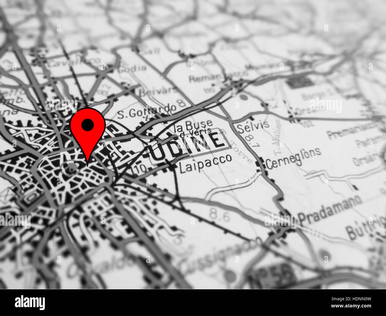 Map of udine hi-res stock photography and images - Alamy