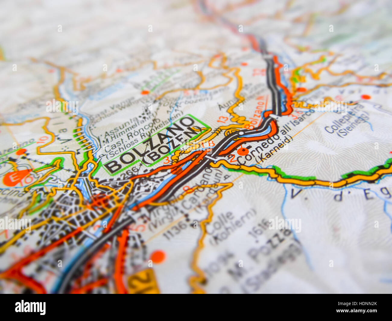Bolzano map hi-res stock photography and images - Alamy