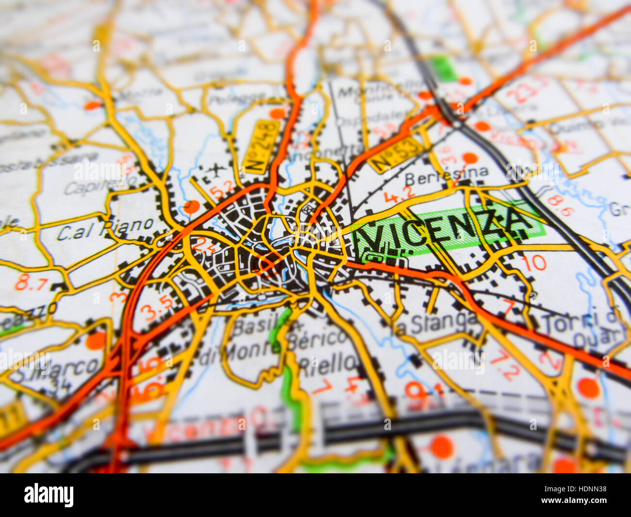 Vicenza map hi-res stock photography and images - Alamy