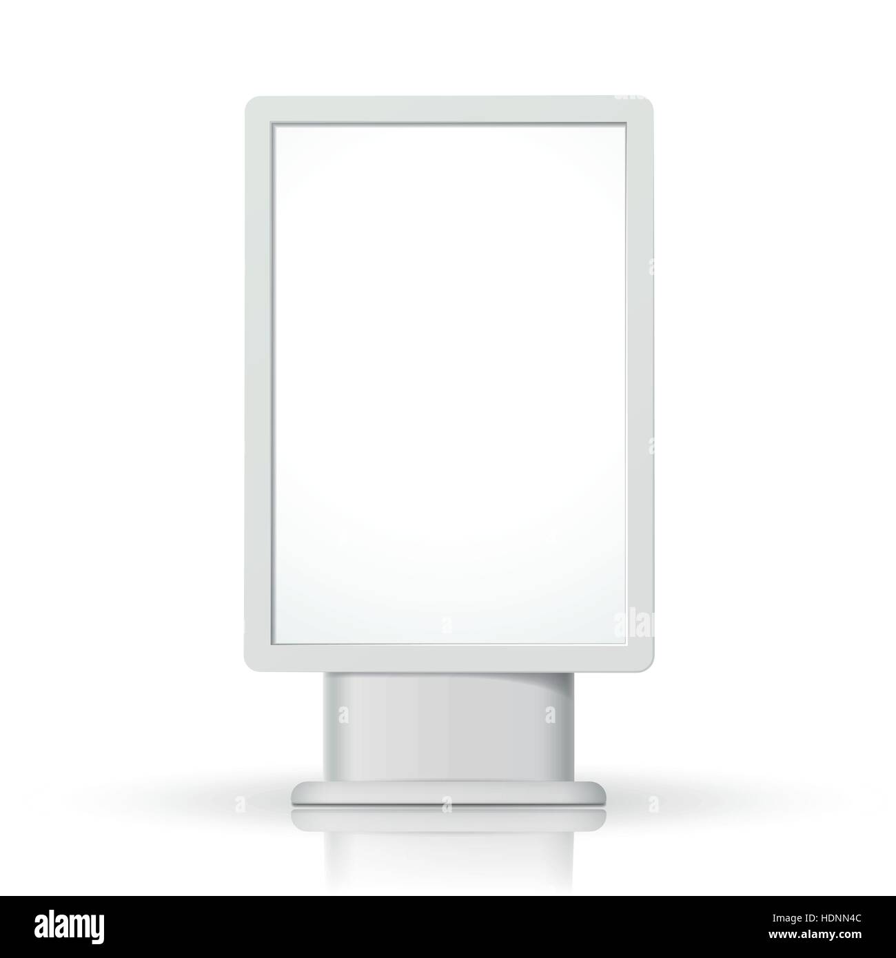 3d vector vertical blank lightbox template on white background Stock ...