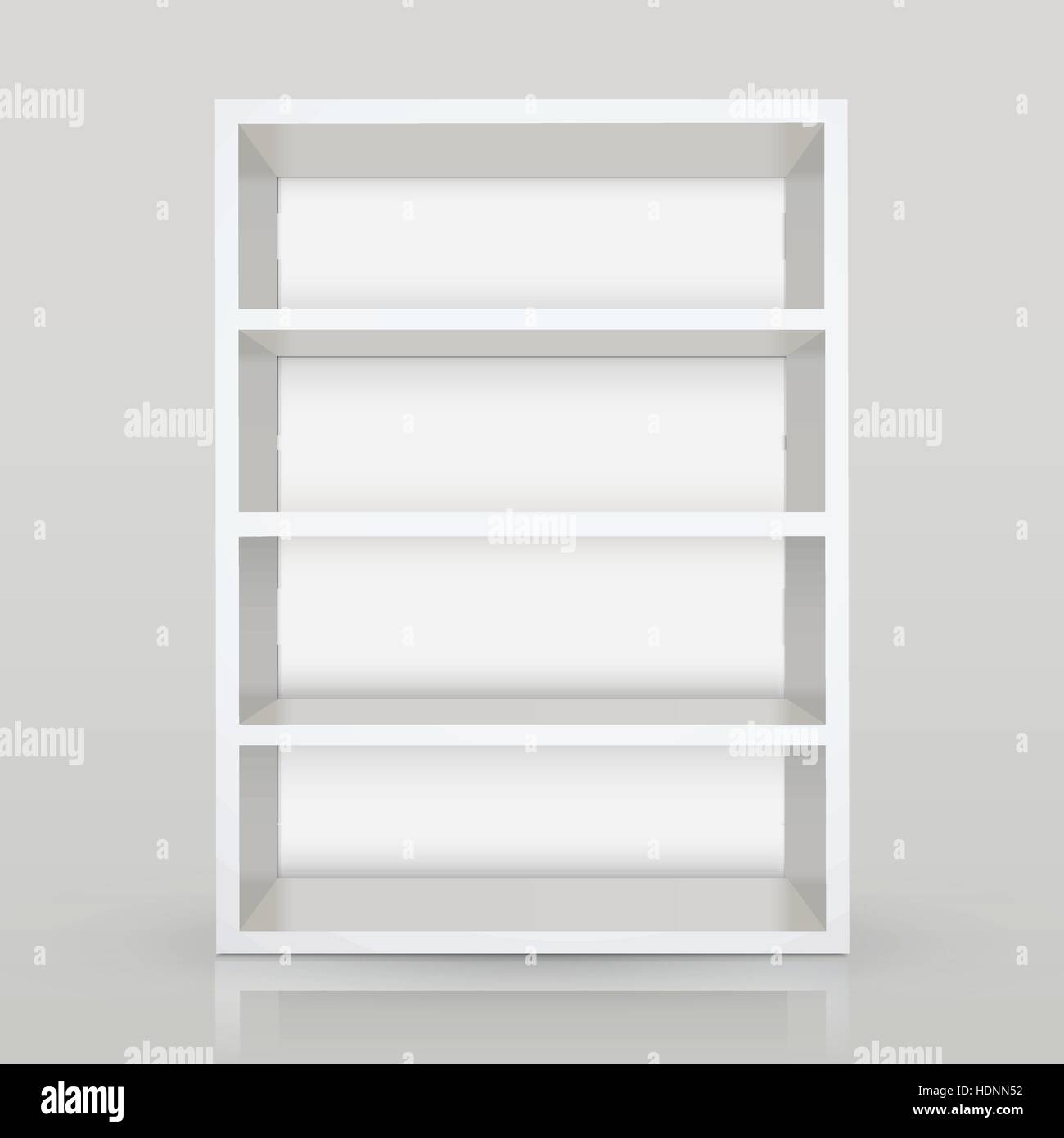 modern 3d vector white blank shelf on gray background Stock Vector ...