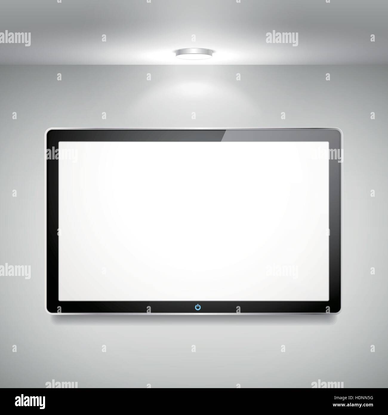 3d vector blank LCD TV hanging on the wall Stock Vector Image & Art - Alamy
