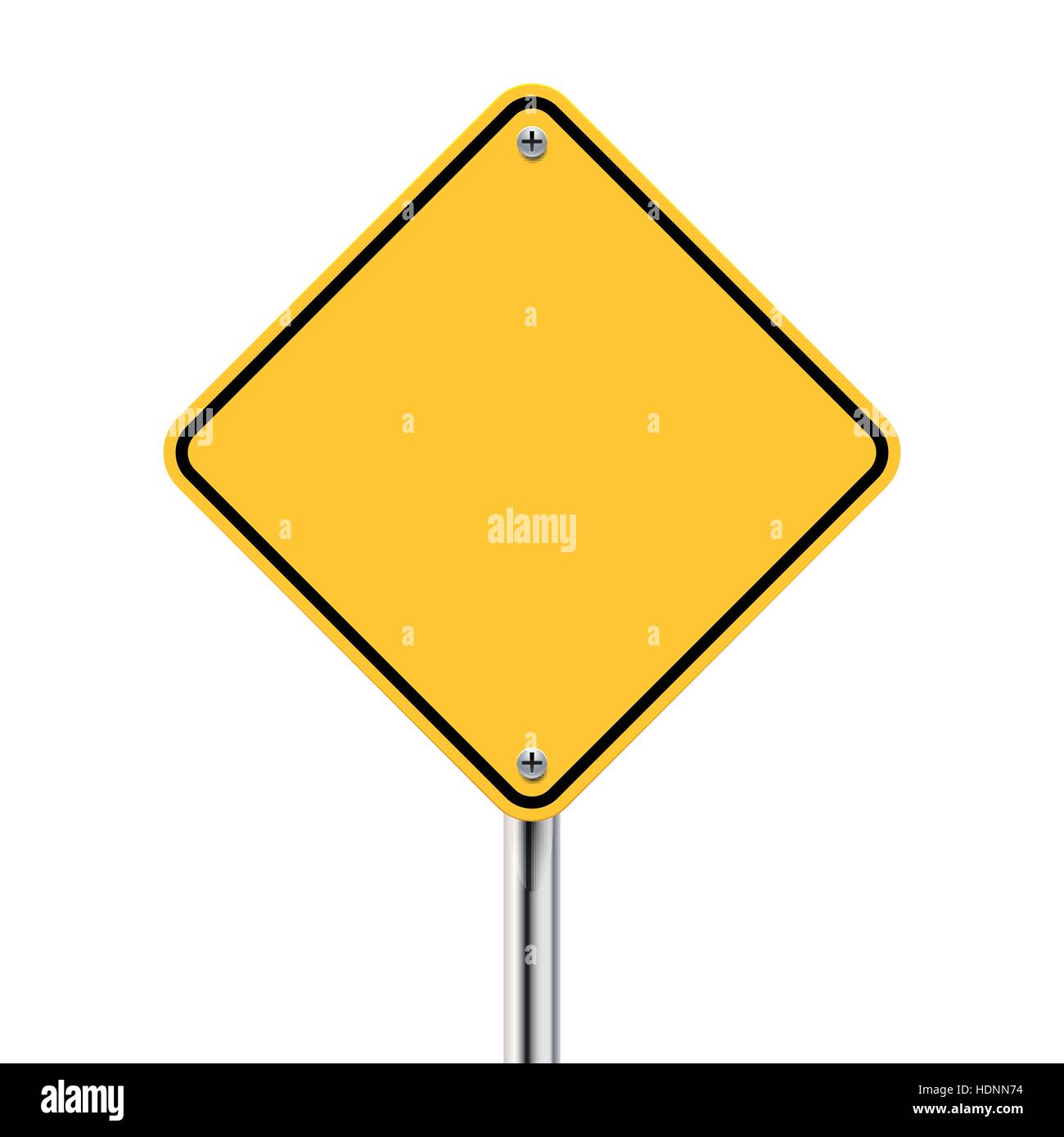 Blank yellow street sign Stock Vector Images - Alamy