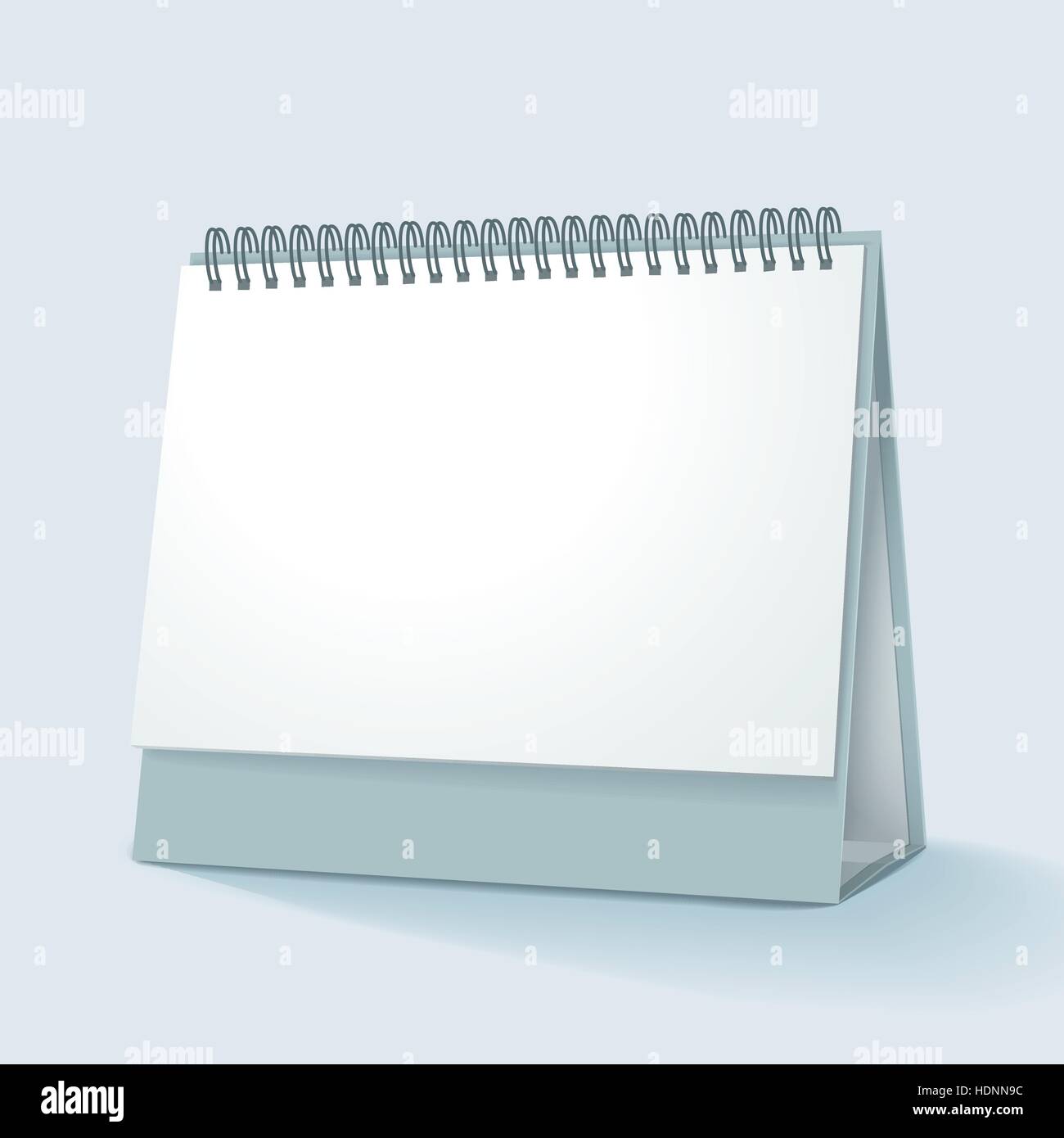 blank desktop calendar with soft shadow isolated on white background ...