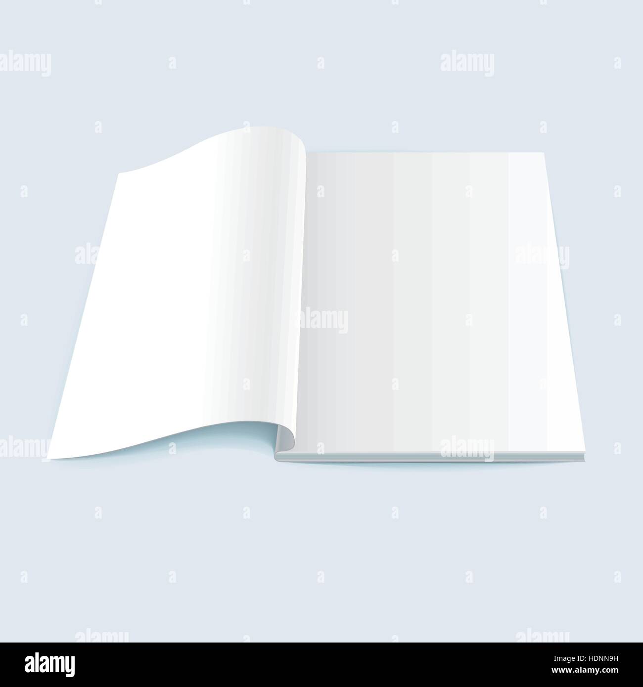 blank magazine with soft shadow isolated on white background Stock ...