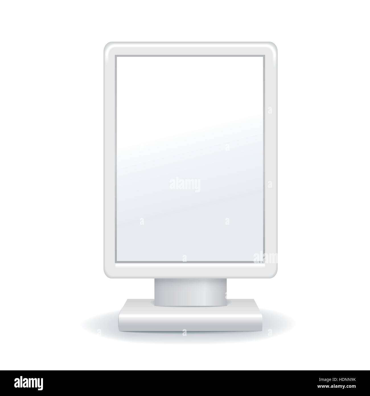 blank outdoor advertising lightbox with soft shadow isolated on white ...