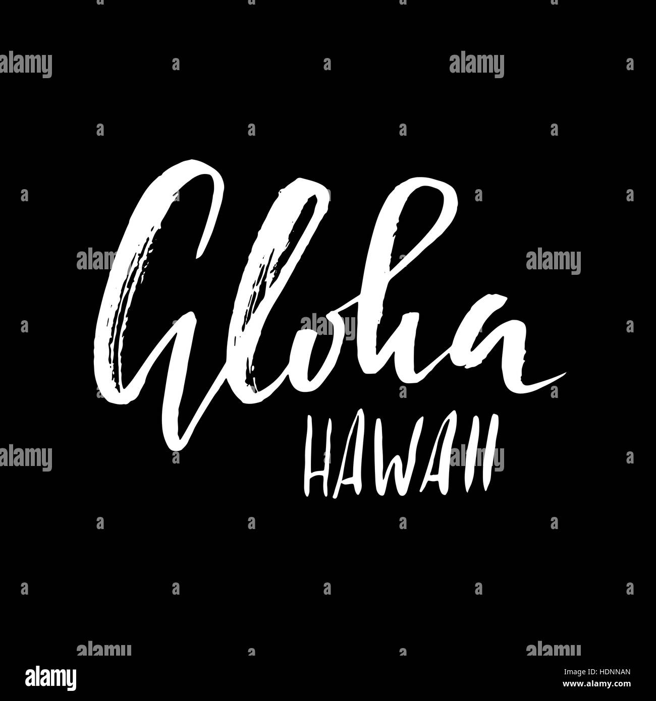 Conceptual hand drawn phrase Aloha. Lettering design for posters, t ...