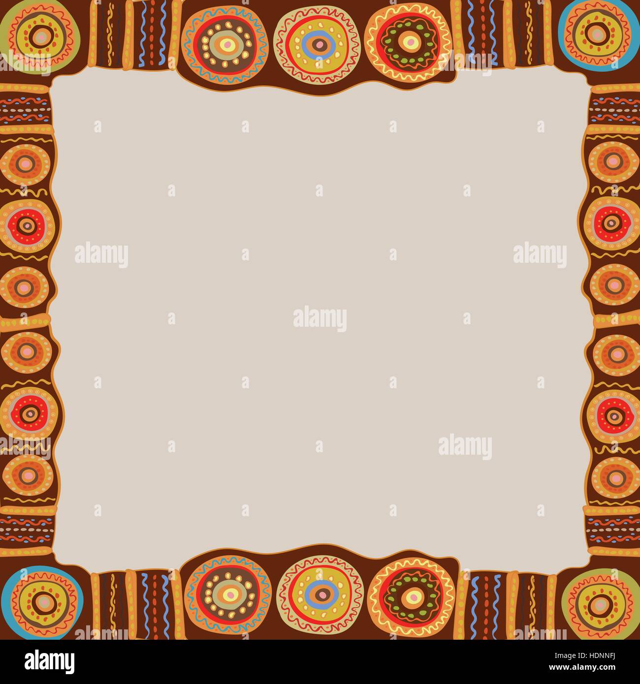Ethnic hand painted square frame Stock Vector Image & Art - Alamy