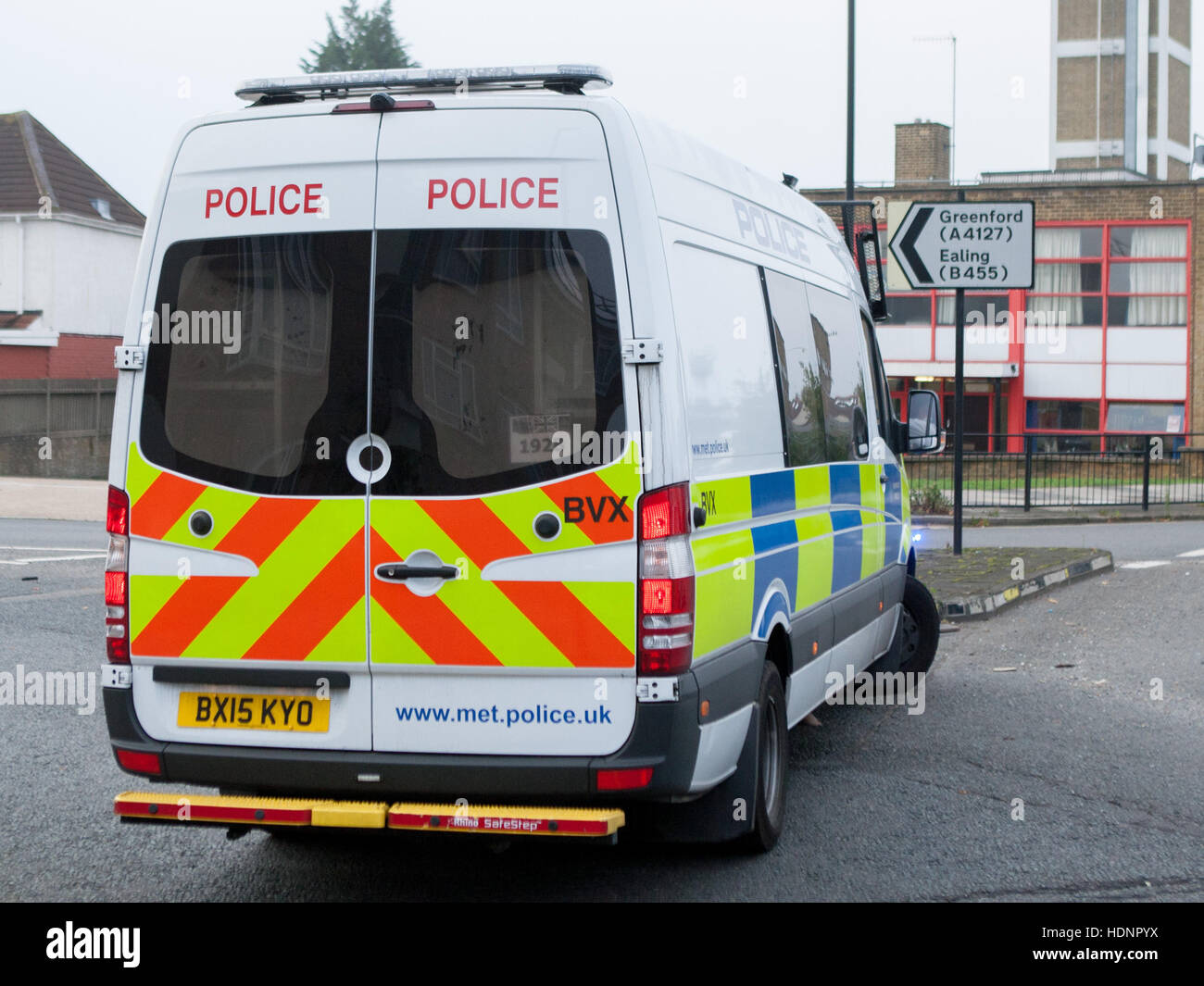 Police cordon off an area in Northolt, London, reportedly due to the ...