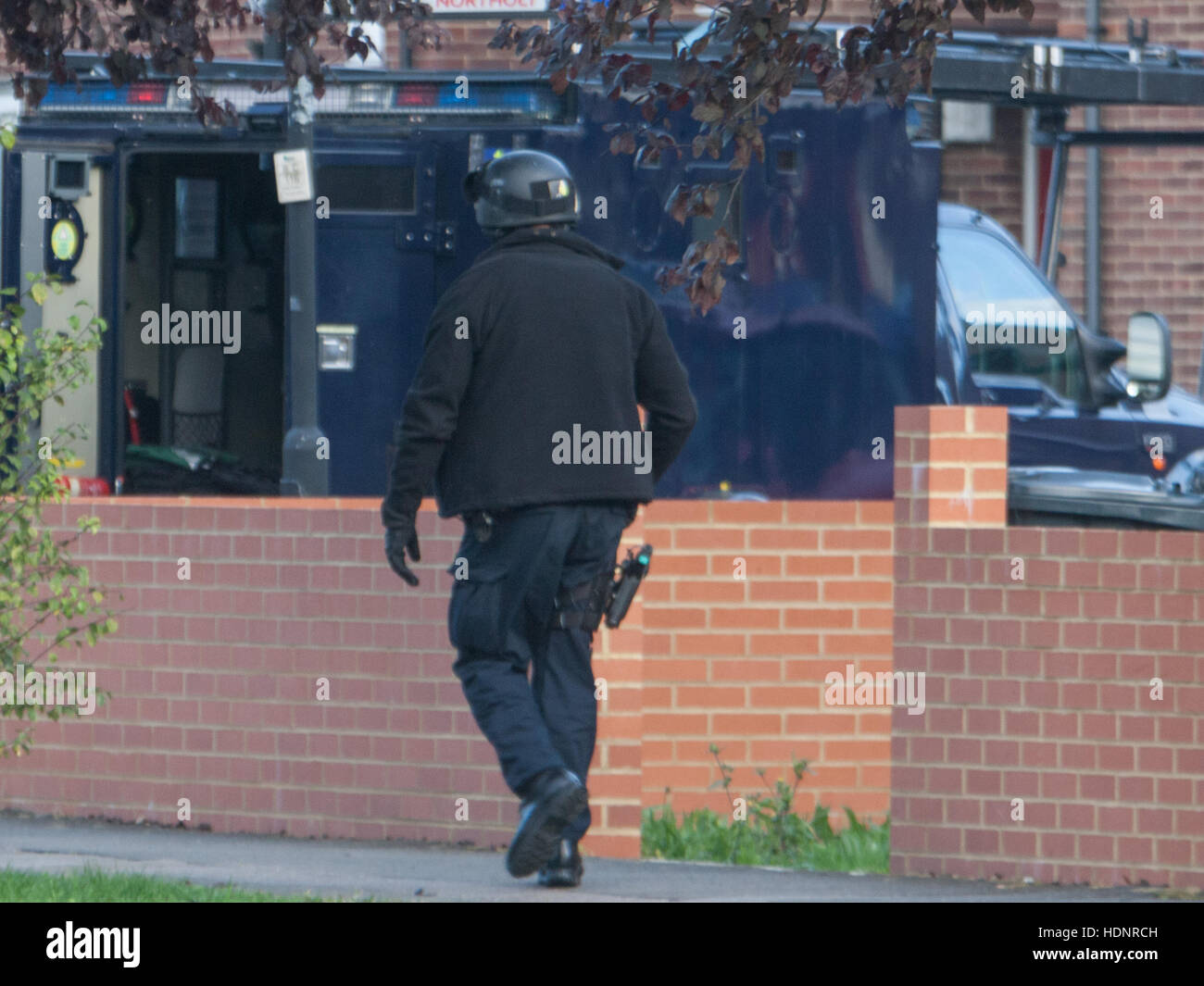 Armed police cordon suspected explosives in Northolt Featuring: View ...