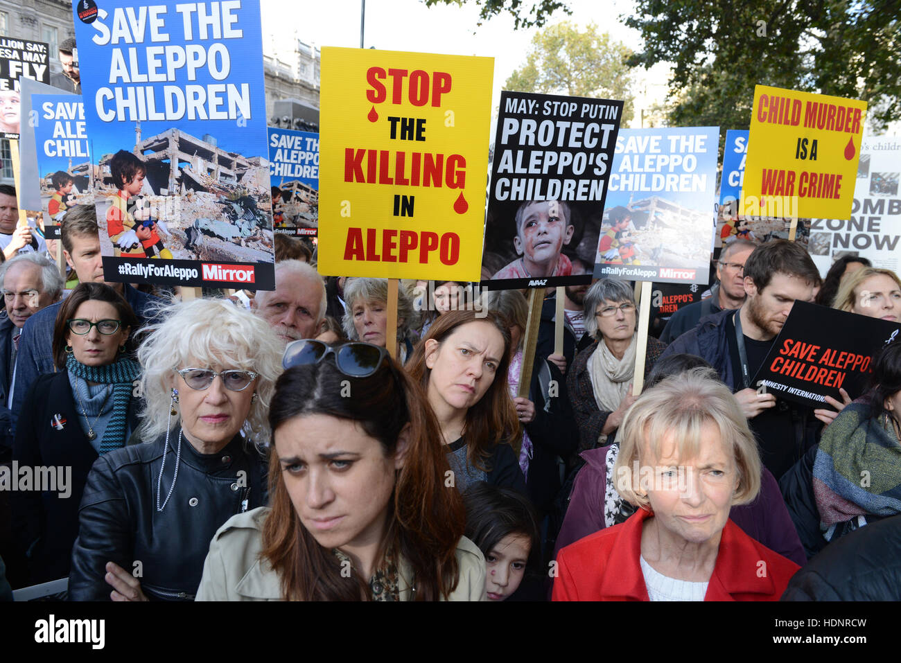 Campaigners from various charities including War Child, Christian Aid ...