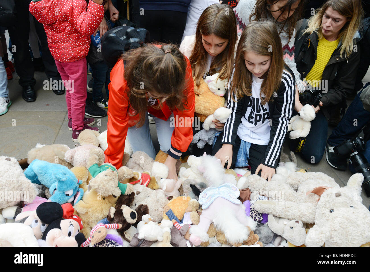 Campaigners from various charities including War Child, Christian Aid ...