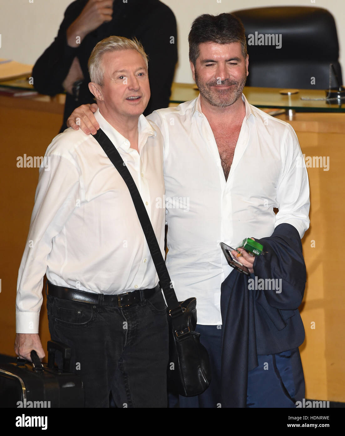 Departures from the X Factor studios Featuring: Simon Cowell, Louis ...