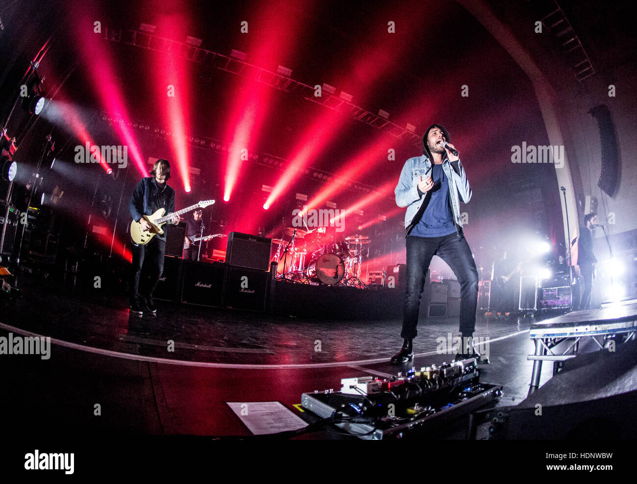 You Me at Six performing live on stage at the O2 Guildhall Southampton ...