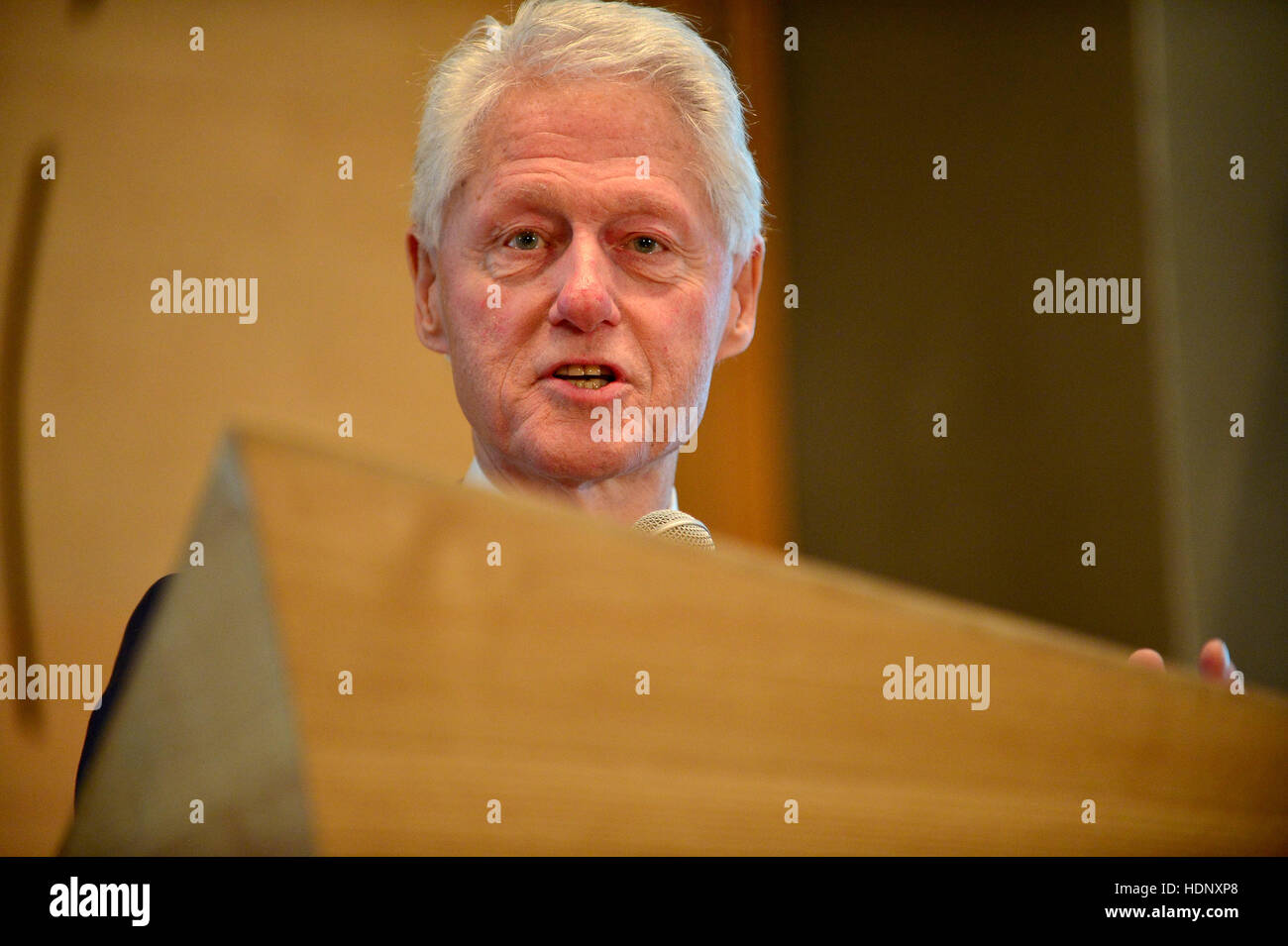 Bill Clinton, former U.S. President, speaking at the Century Pines ...