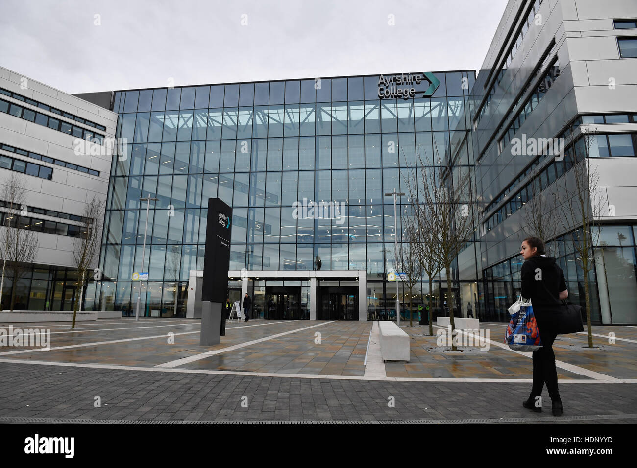 The revamped Kilmarnock campus of Ayrshire College Stock Photo - Alamy