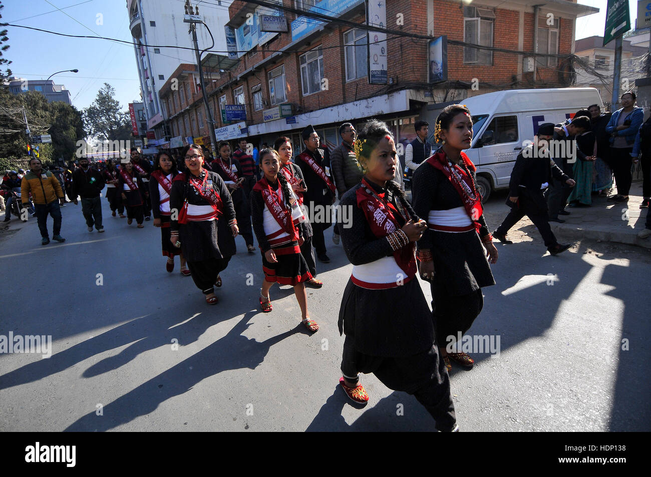 Kathmandu, Nepal. 13th Dec, 2016. People from Newar community in a ...
