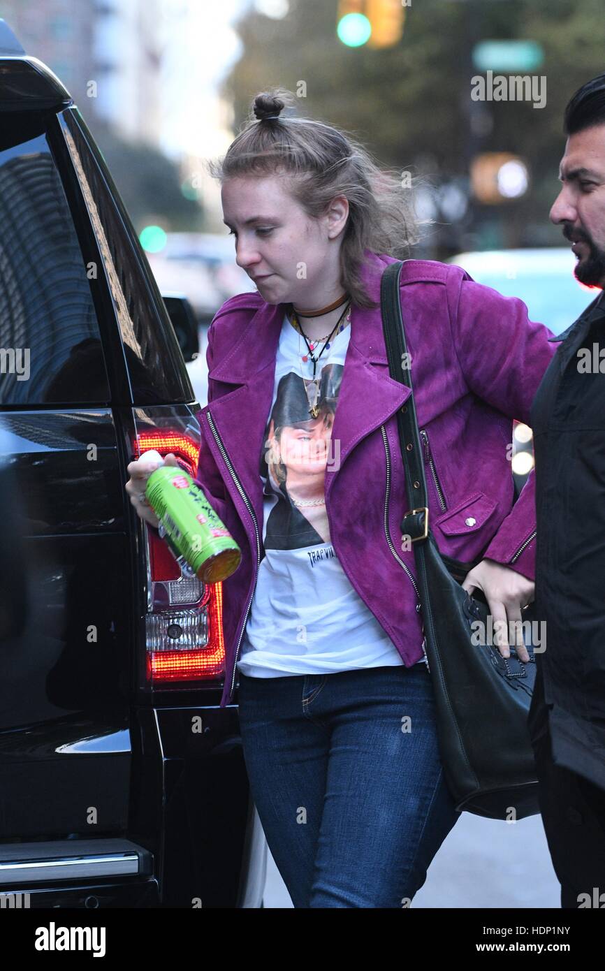 Lena Dunham leaving her hotel in New York Featuring: Lena Dunham Where ...