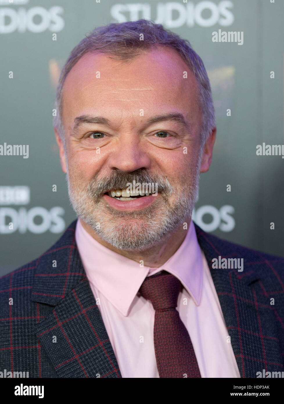 Presenter Graham Norton attends the launch of the new BBC One Saturday ...