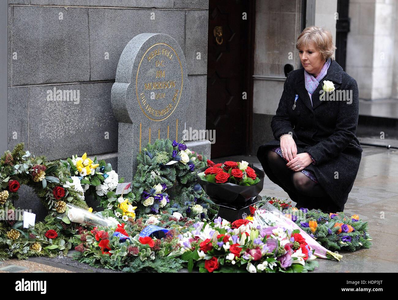 Victoria Morrison, the widow of Detective Constable Jim Morrison, who ...