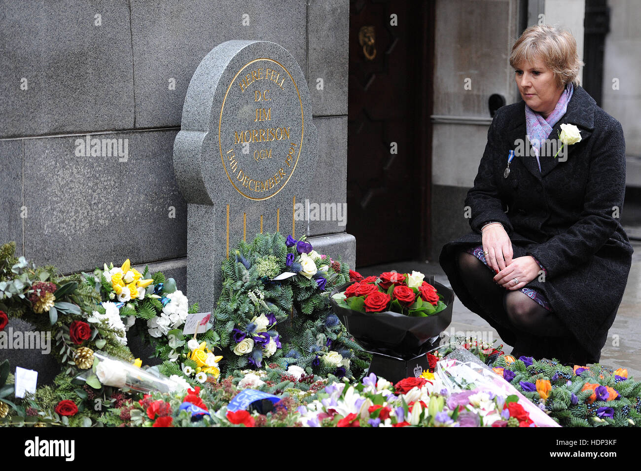 Victoria Morrison, the widow of Detective Constable Jim Morrison, who ...