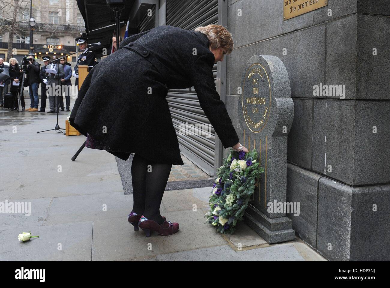 Victoria Morrison, the widow of Detective Constable Jim Morrison, who ...