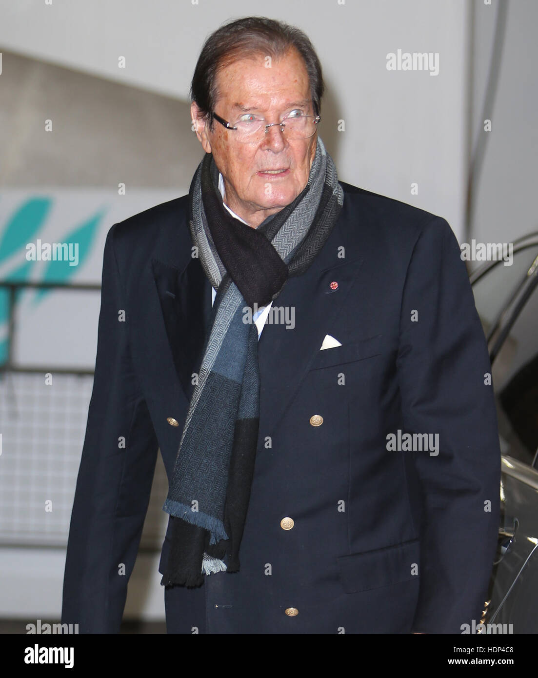 Roger Moore outside ITV Studios Featuring: Roger Moore Where: London ...